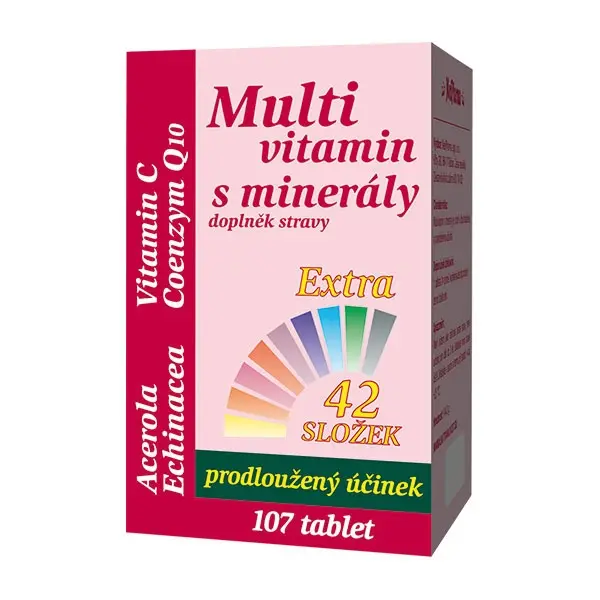 MedPharma Multivitamín s minerály + extra C 107 tablet | Alphega.cz